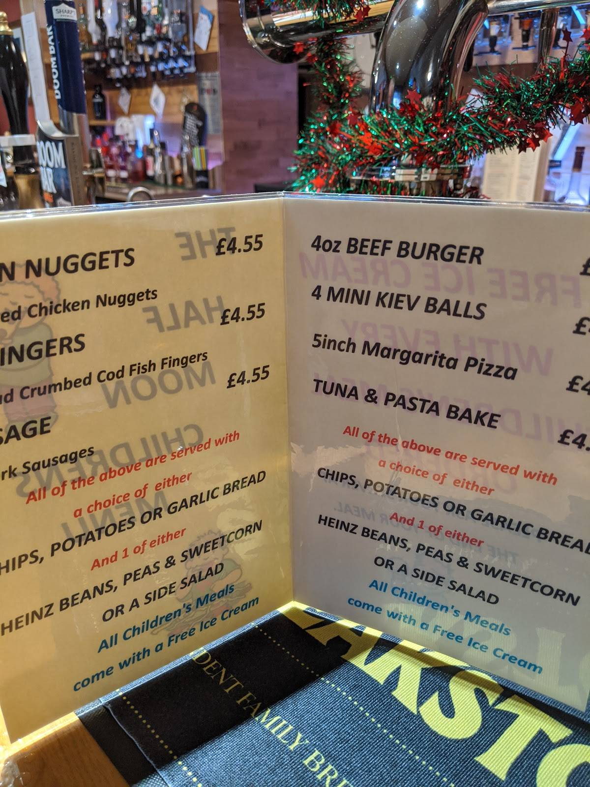 Menu at The Half Moon pub & bar, Easington