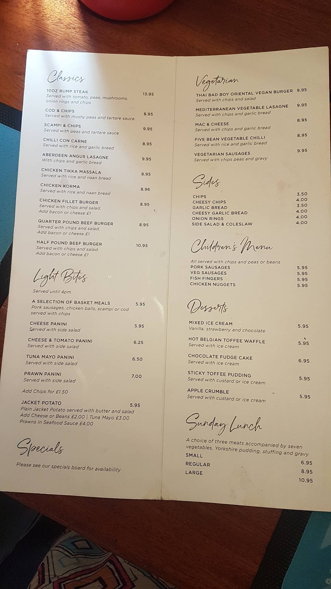 Menu at The Welcome Home Inn pub & bar, Par