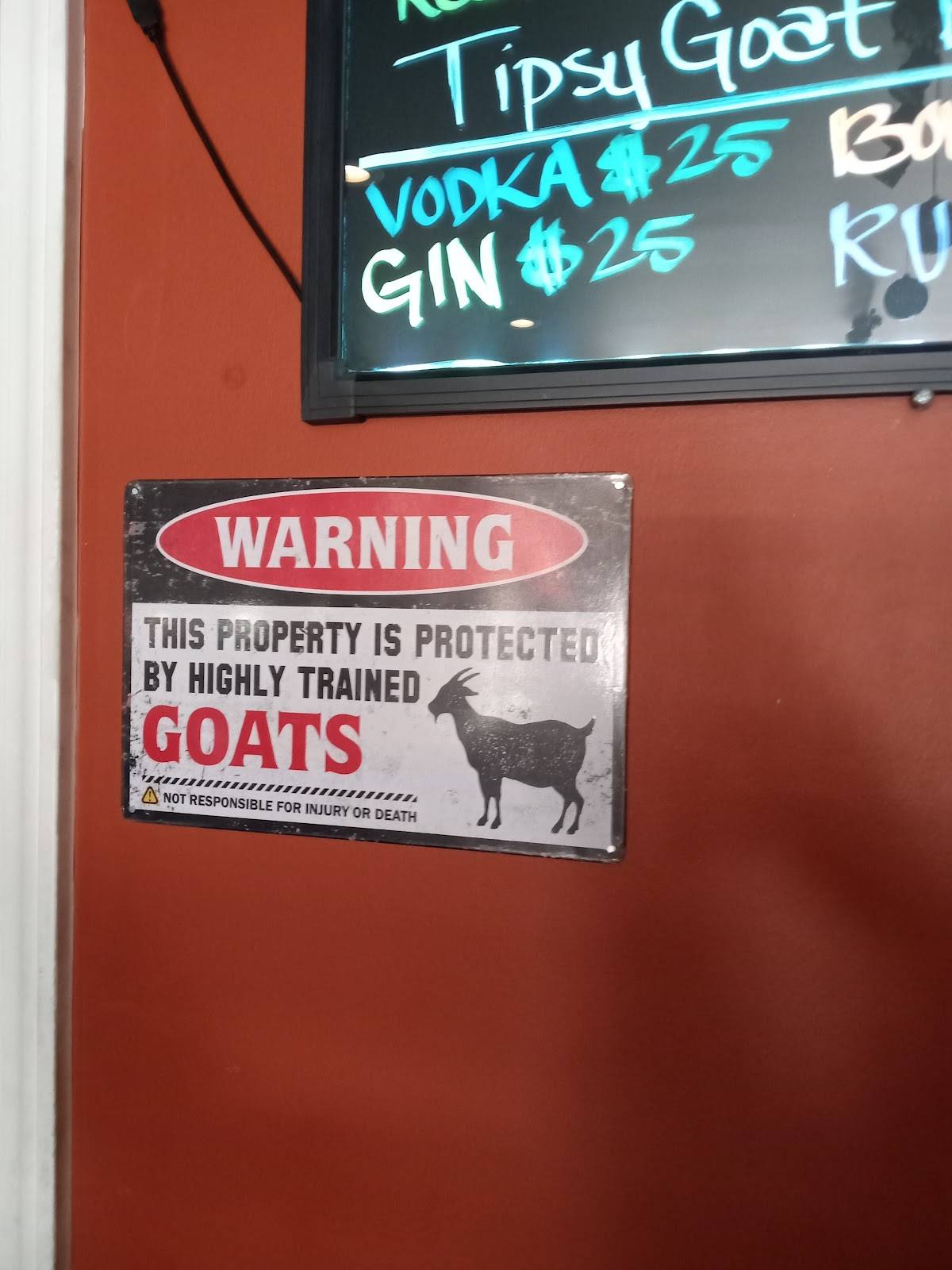 Menu at Tipsy Goat Tavern pub & bar, Cary