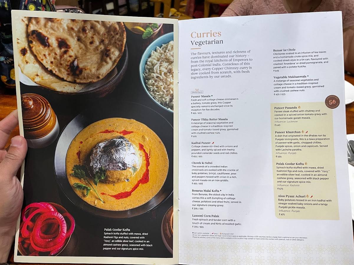 Menu at Copper Chimney, Pune, 3rd Floor