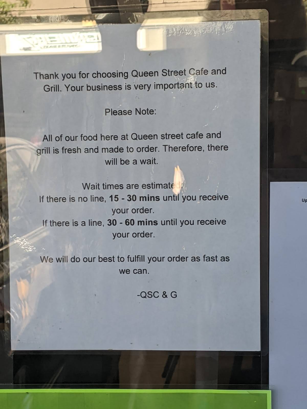Menu at Queen Street Cafe & Grill, Aiea
