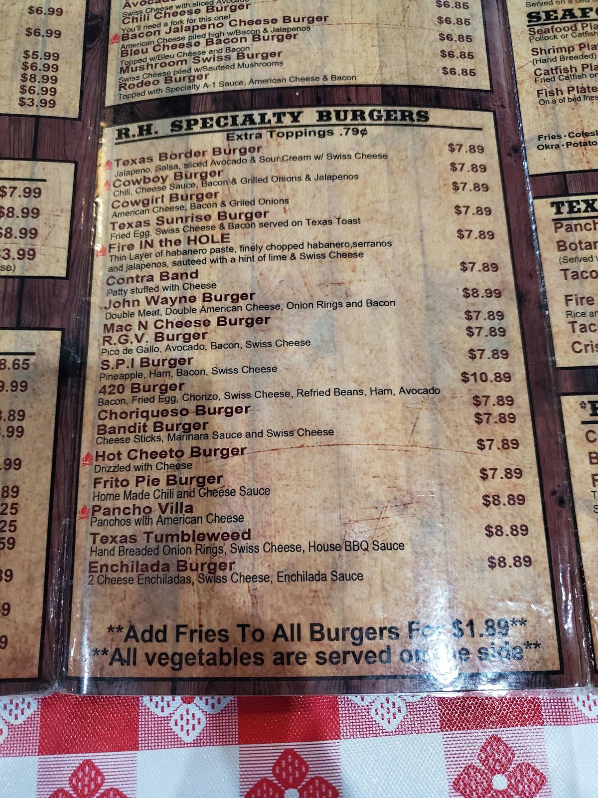Menu at RUSTIC RANCH RESTAURANT, Weslaco