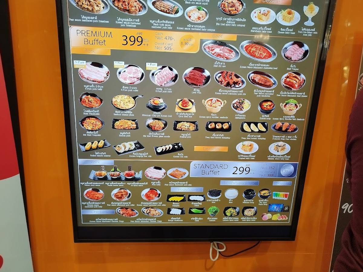 Carta del restaurante Hongdae Buffet Future Park Rangsit, Rangsit
