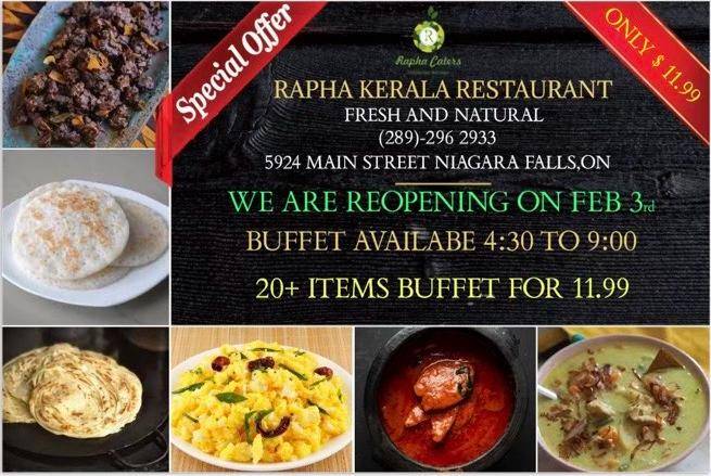 Carta de Rapha Kerala Restaurant - Authentic South Indian Cuisine ...