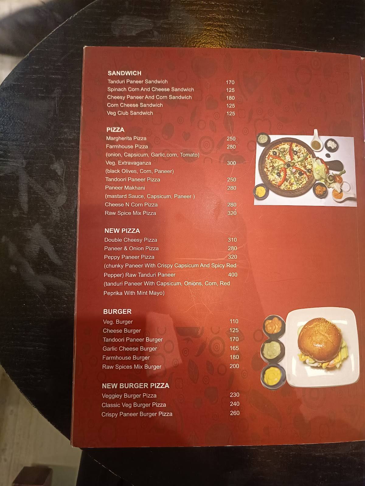 Menu at Raw coffee shop, Kishangarh