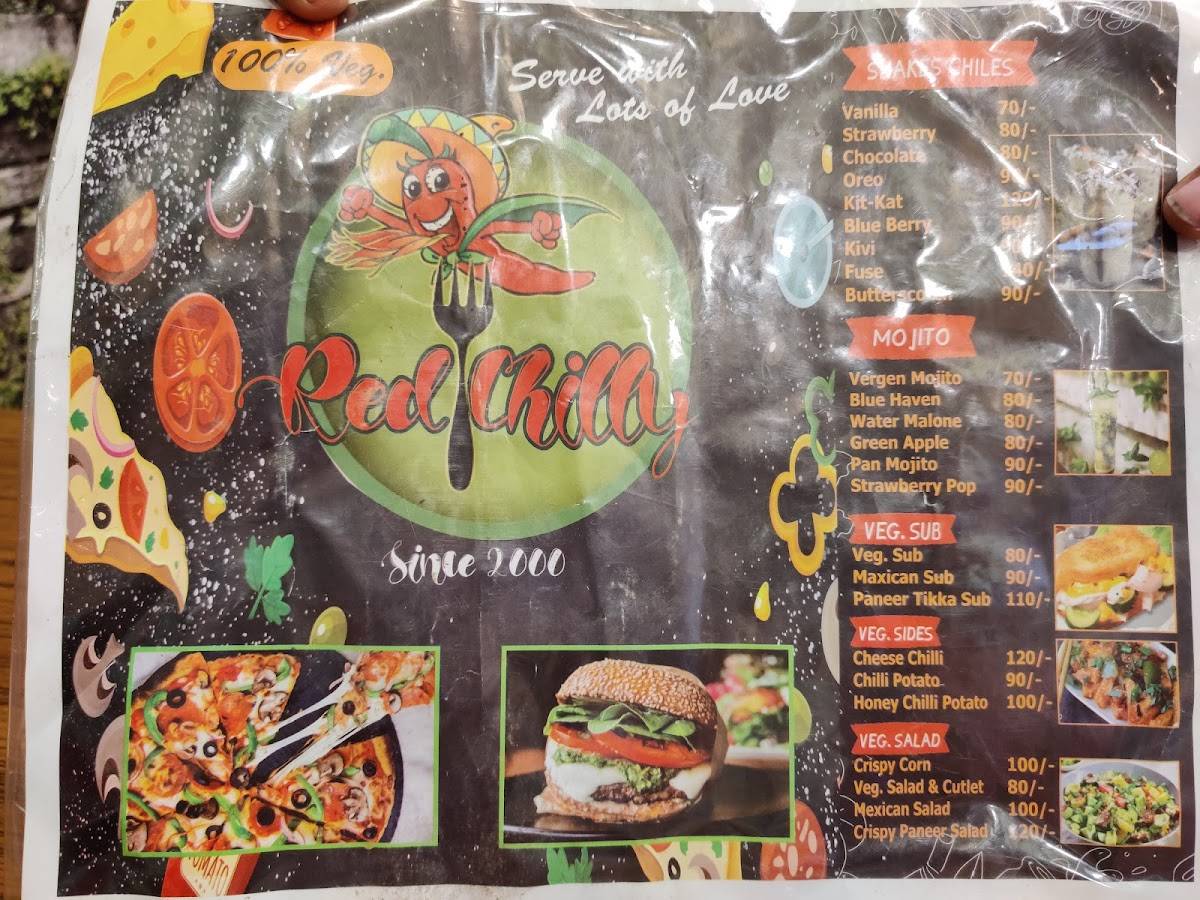 Menu at Red Chilly, Saharanpur
