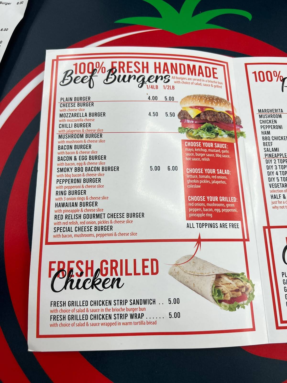 Menu at Red Relish Knottingley restaurant, Knottingley