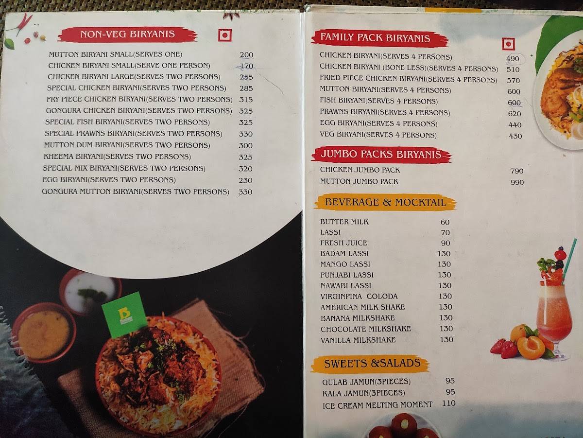 Menu at Bahar Biryani Cafe Restaurant-Dilshuknagar, Hyderabad