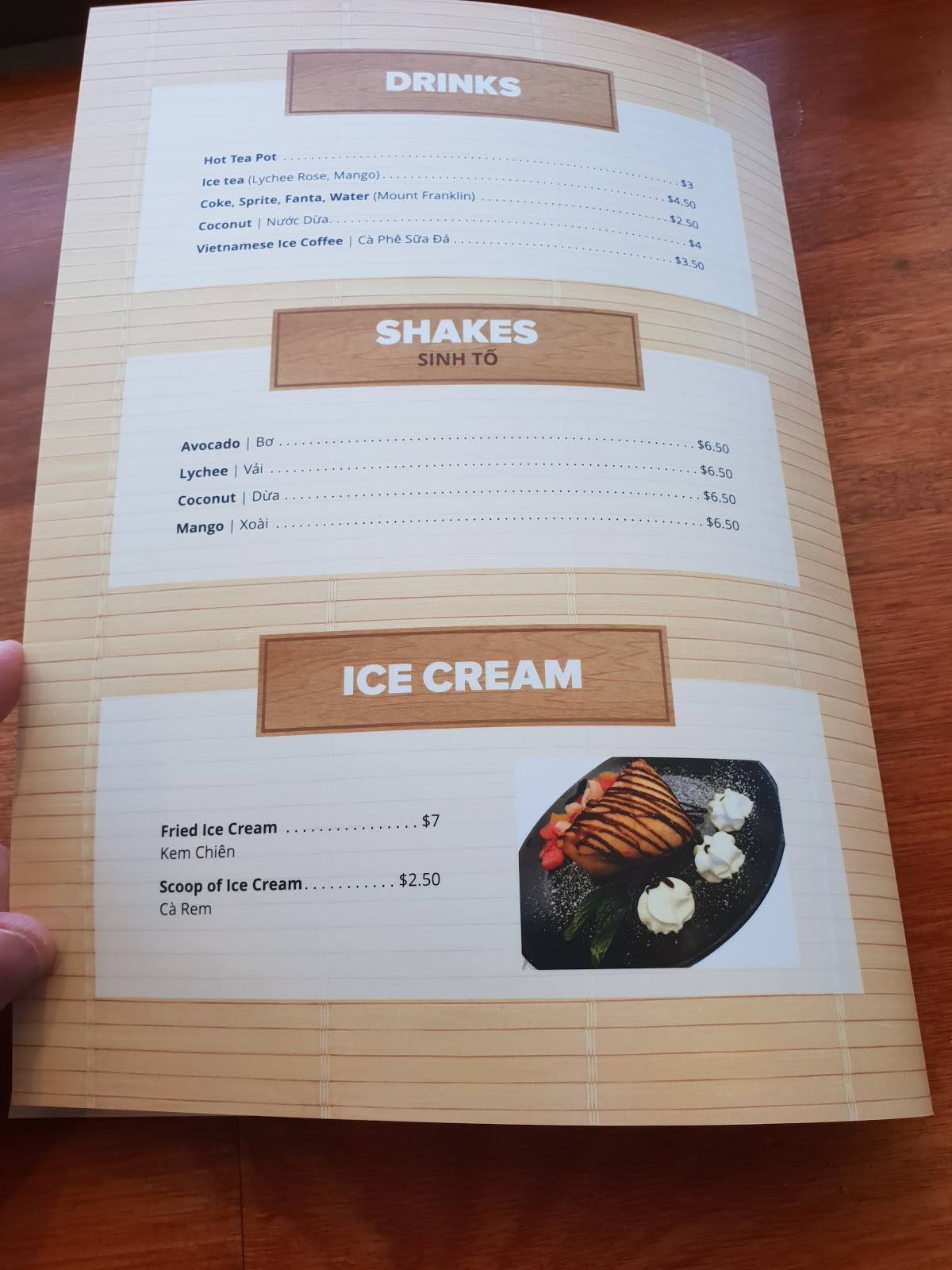 Menu at Běp Bĕ Mâp restaurant, Camden
