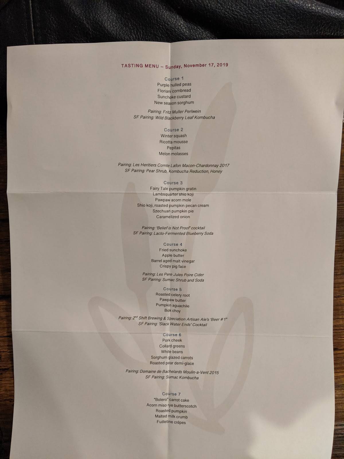 Menu at Bulrush StL Restaurant, St. Louis