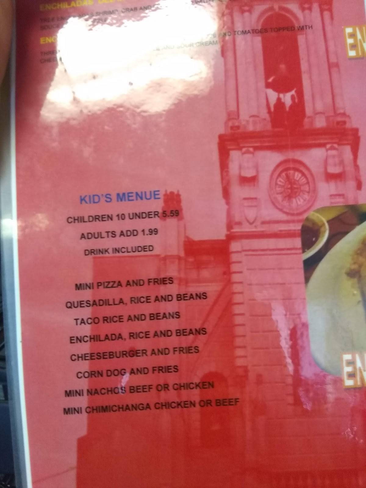 Menu at Candiles Mexican Restaurant, Augusta