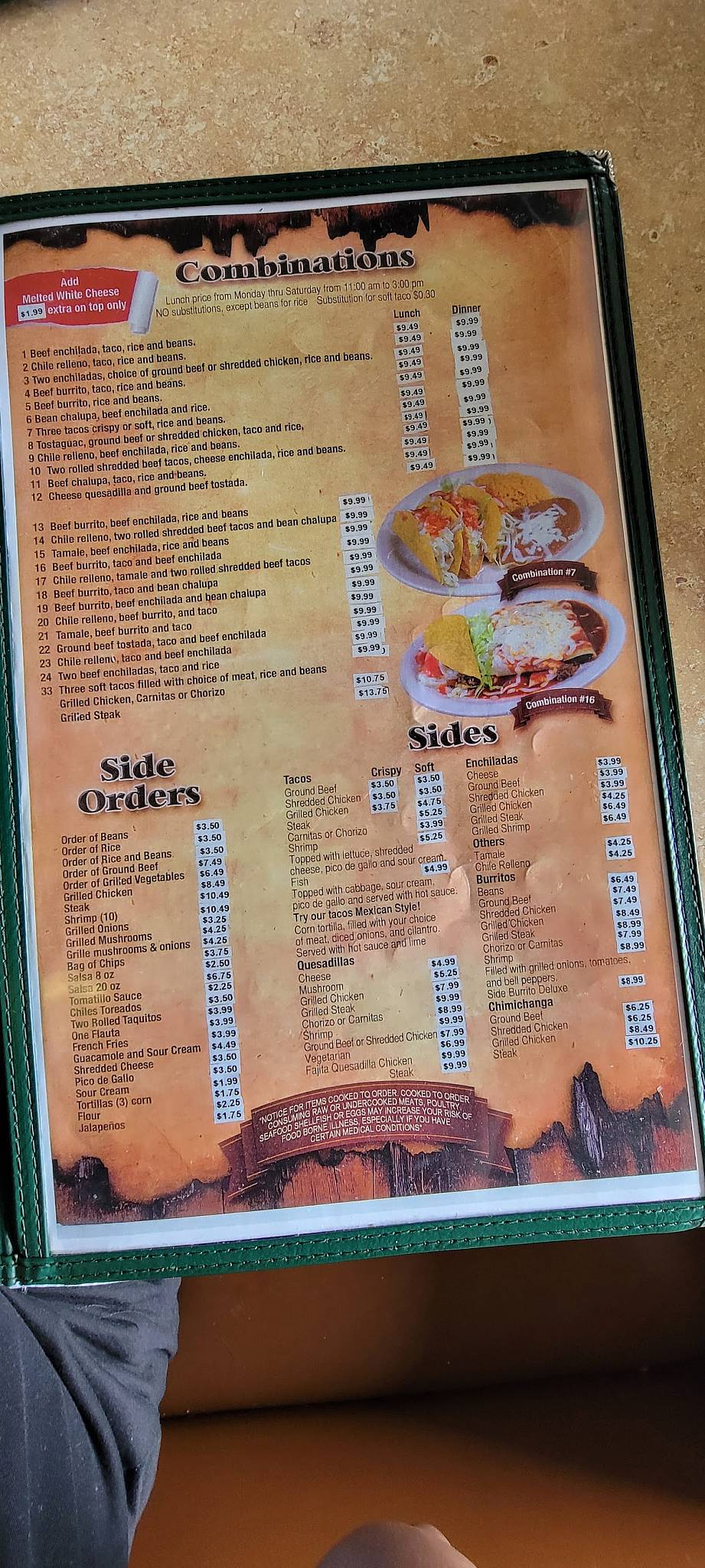 Menu at Casa Mexico Restaurant LLC, Byron