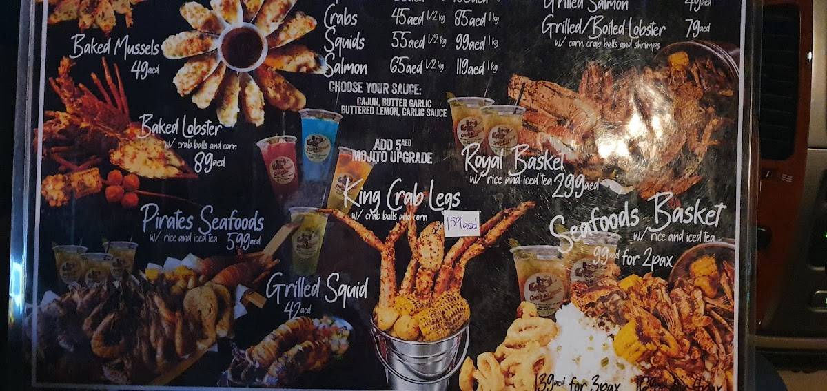 Menu at Crab & Crack Restaurant, Umm Al Quwain