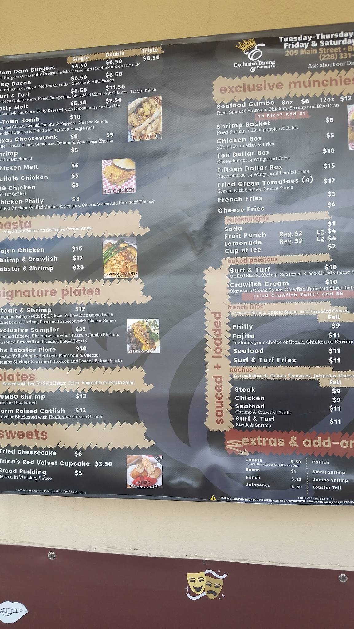 Menu at Dem Dam Burgers - Biloxi, Ms restaurant, Biloxi