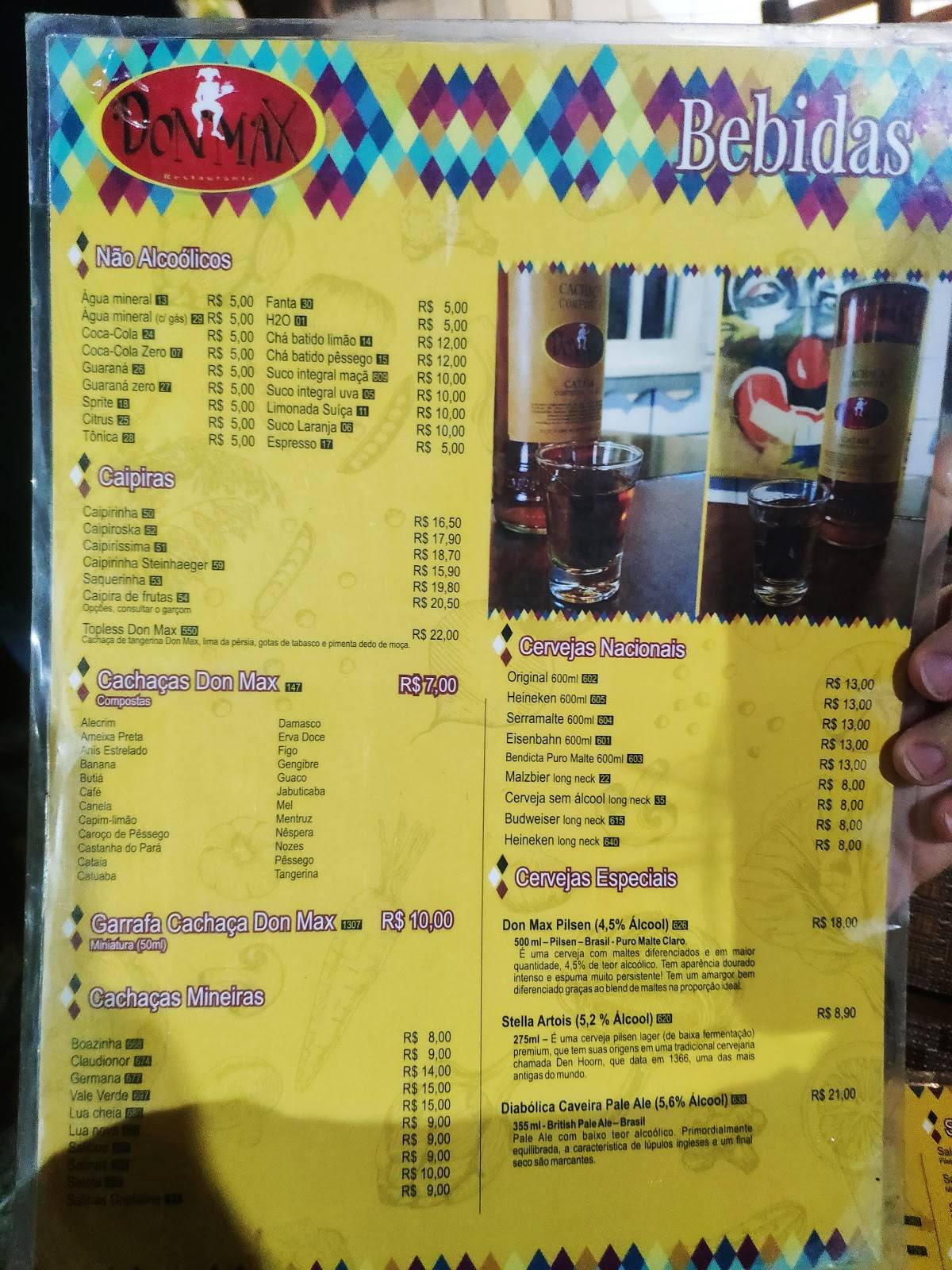 Menu em Don Max restaurante, Curitiba