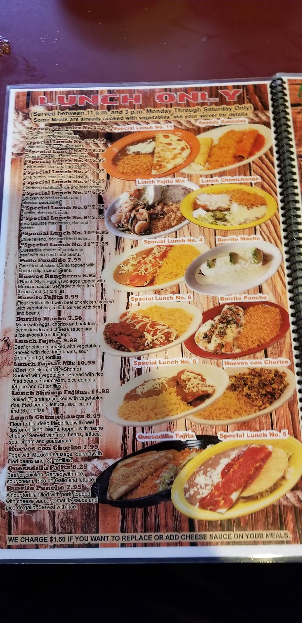 Menu at Dos Primos Mexican Restaurant, Hermann, Village Ln