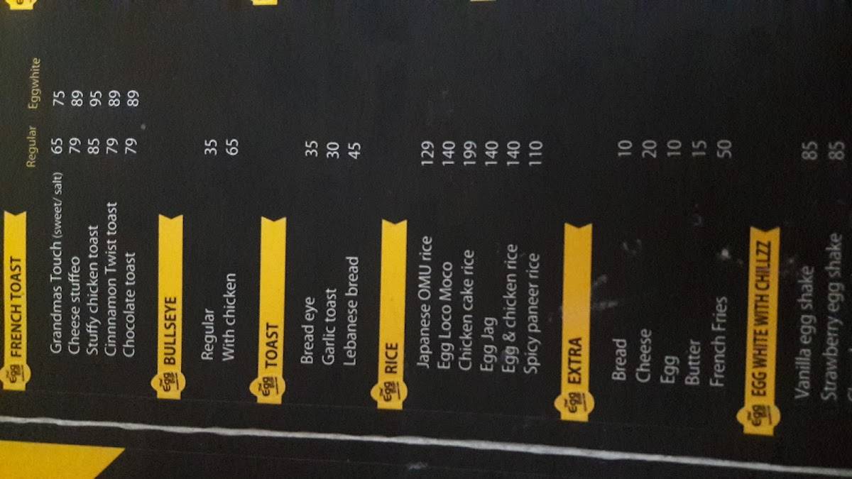 Menu at Egg Station, Mumbai, Shop No.4 & 5