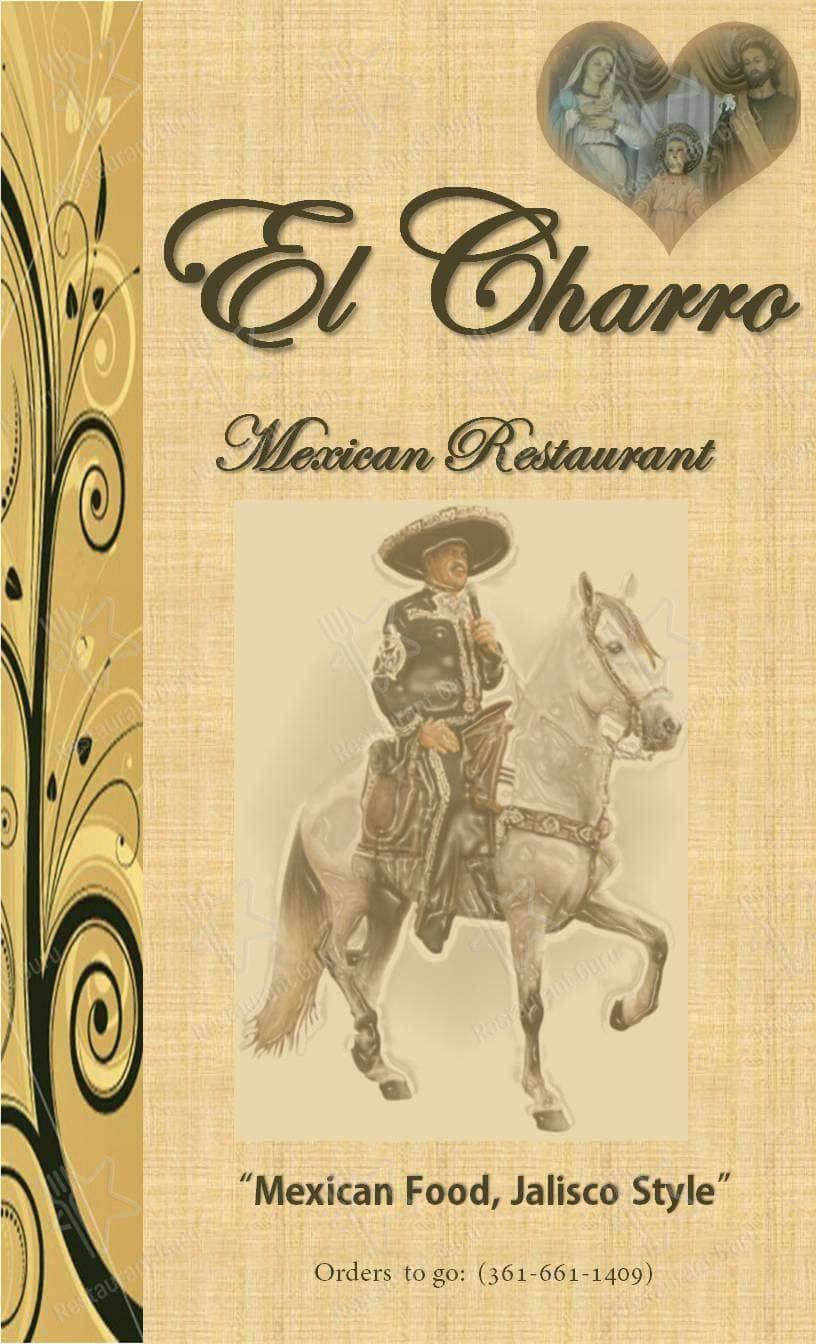 Menu at Restaurant El Charro, Alice