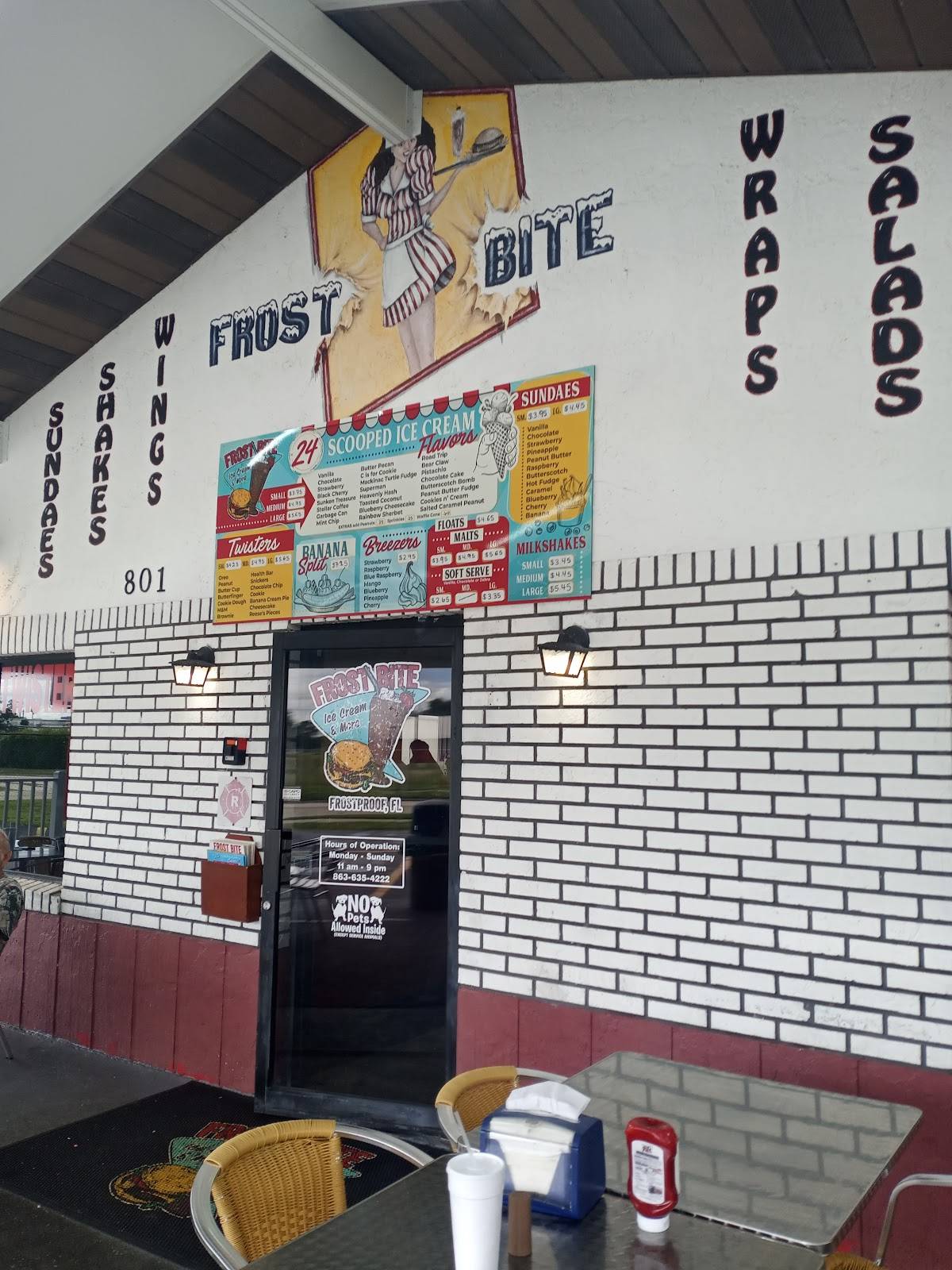 Menu at Frostbite Ice Cream & More restaurant, Frostproof