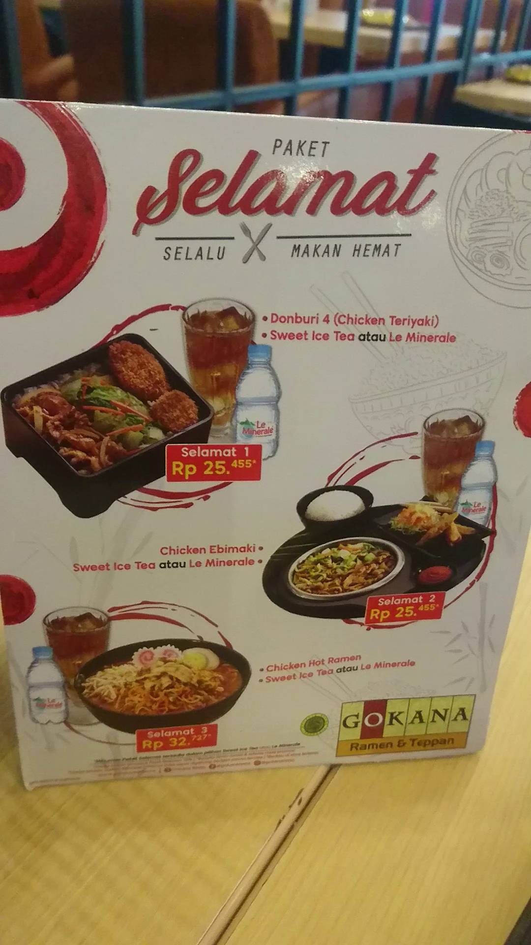 Menu at Gokana Ramen And Teppan restaurant, Tegal, Pacific Mall