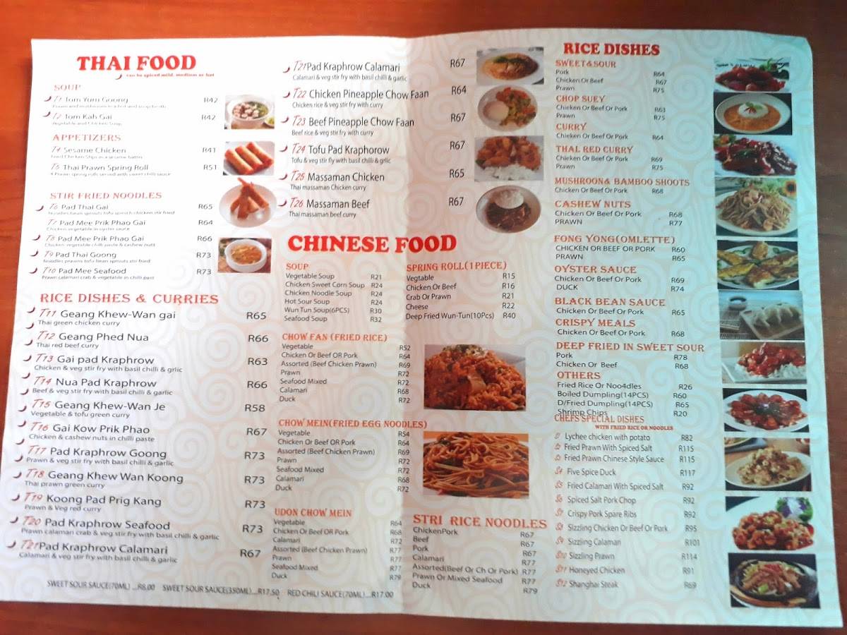Carta de Good Flavour Chinese Restaurant Elardus Park, Pretoria