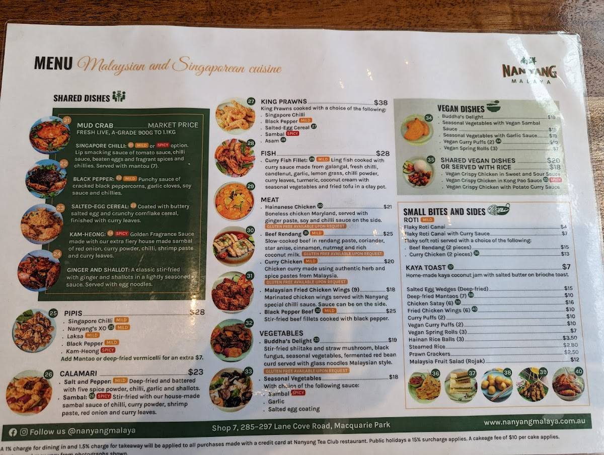 Menu at Ipoh Hawker Macquarie Park restaurant, Macquarie Park