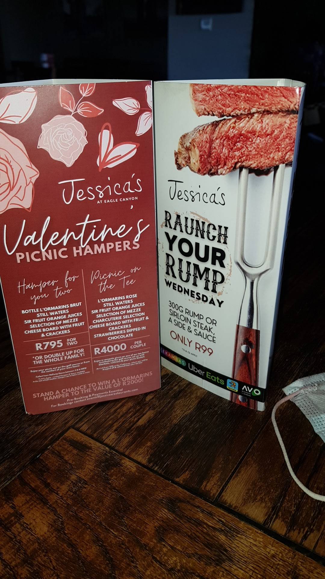 Menu at Jessica's Ruimsig Country Club, Roodepoort