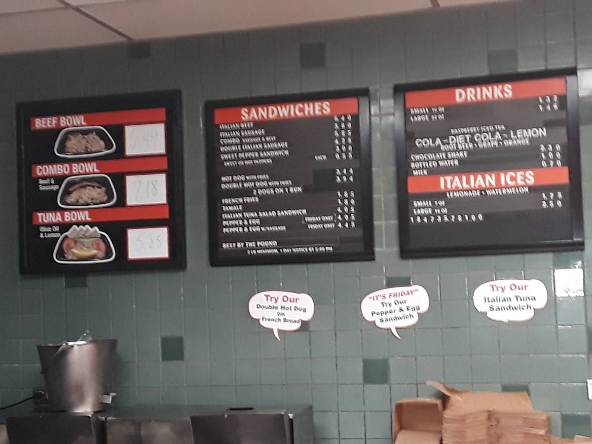 Menu at Johnnie's Beef restaurant, Arlington Heights, S Arlington ...
