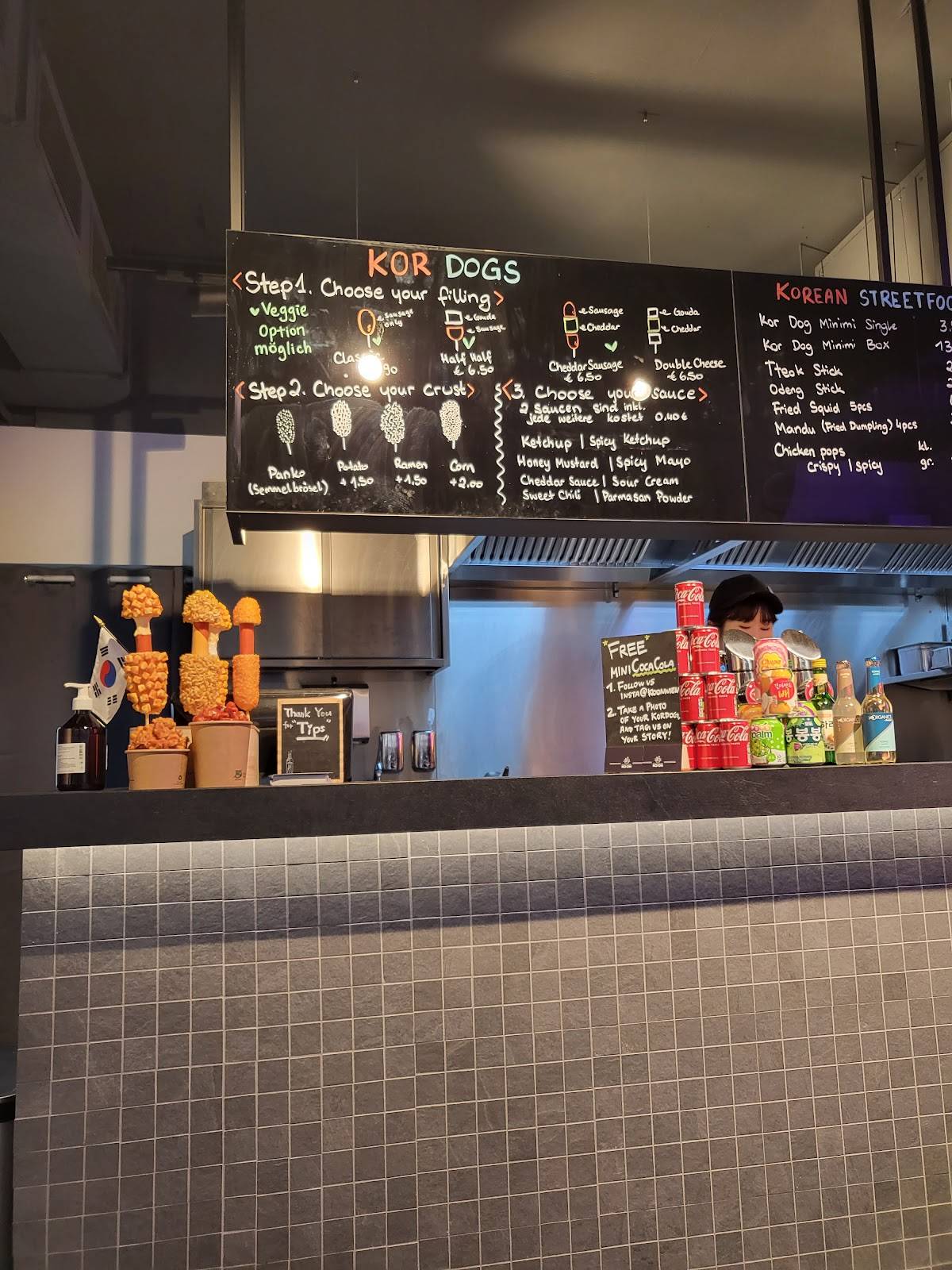 Speisekarte von KOON [Korean Corndogs] restaurant, Wien