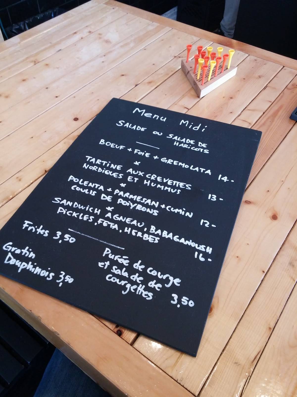 Carta del restaurante Le Ballpark, Montréal