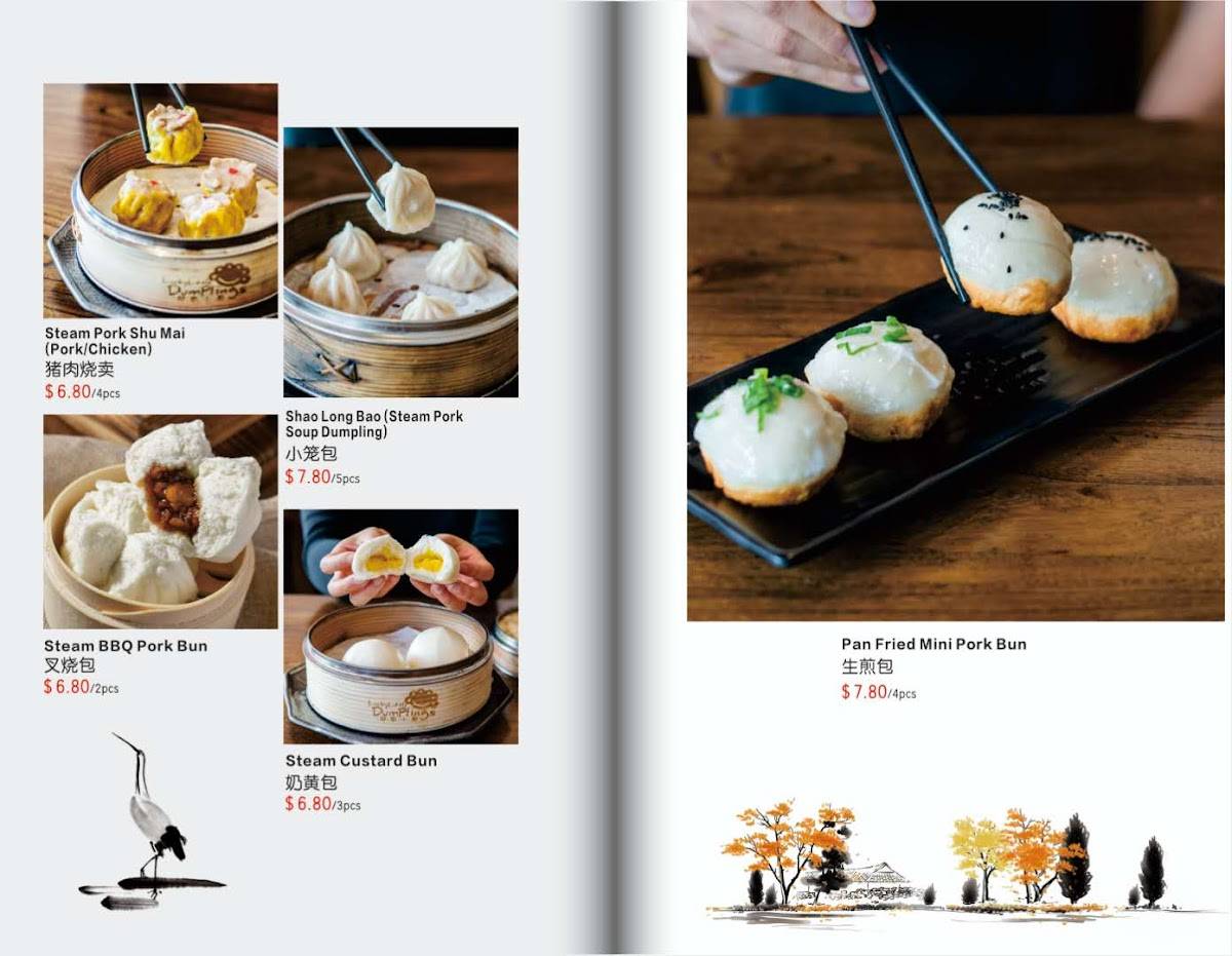 Menu at Lucky Little Dumplings restaurant, Greensborough