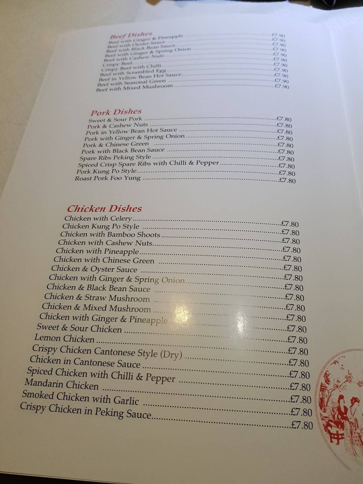 Menu at New Garden restaurant, Aberkenfig