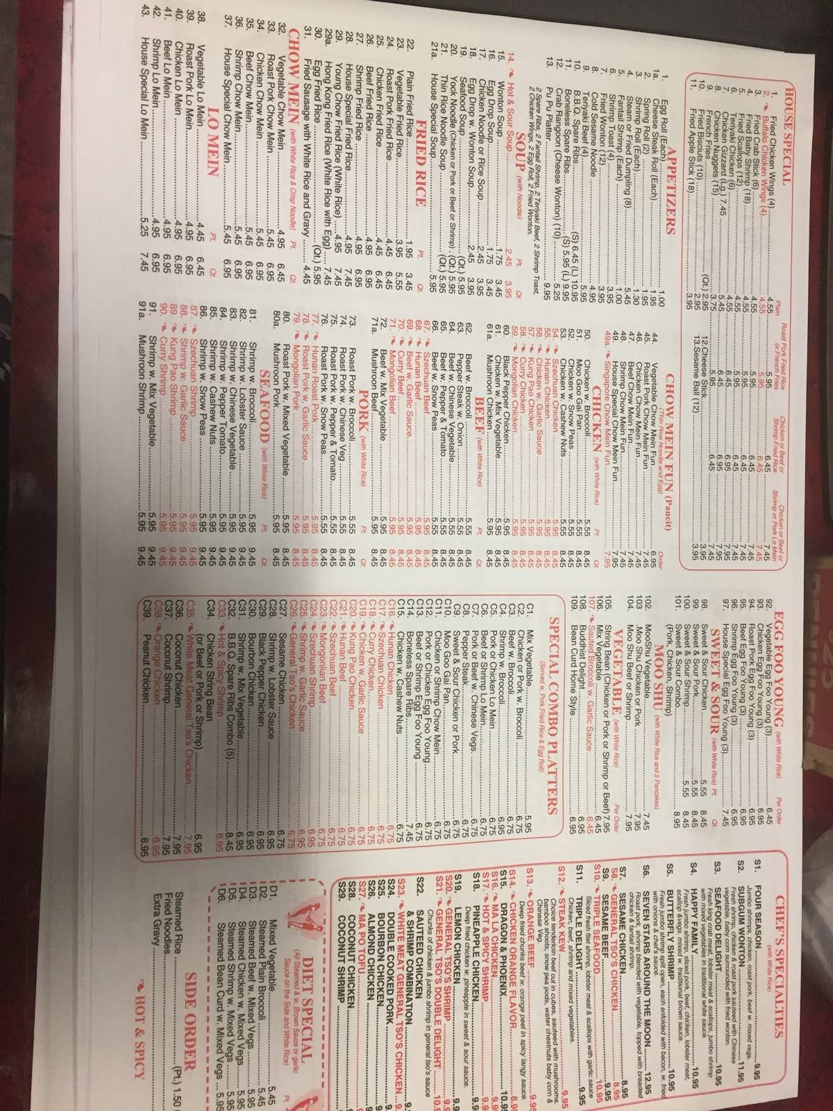 Menu at New Star Chinese & Hibachi Restaurant, Elizabeth City