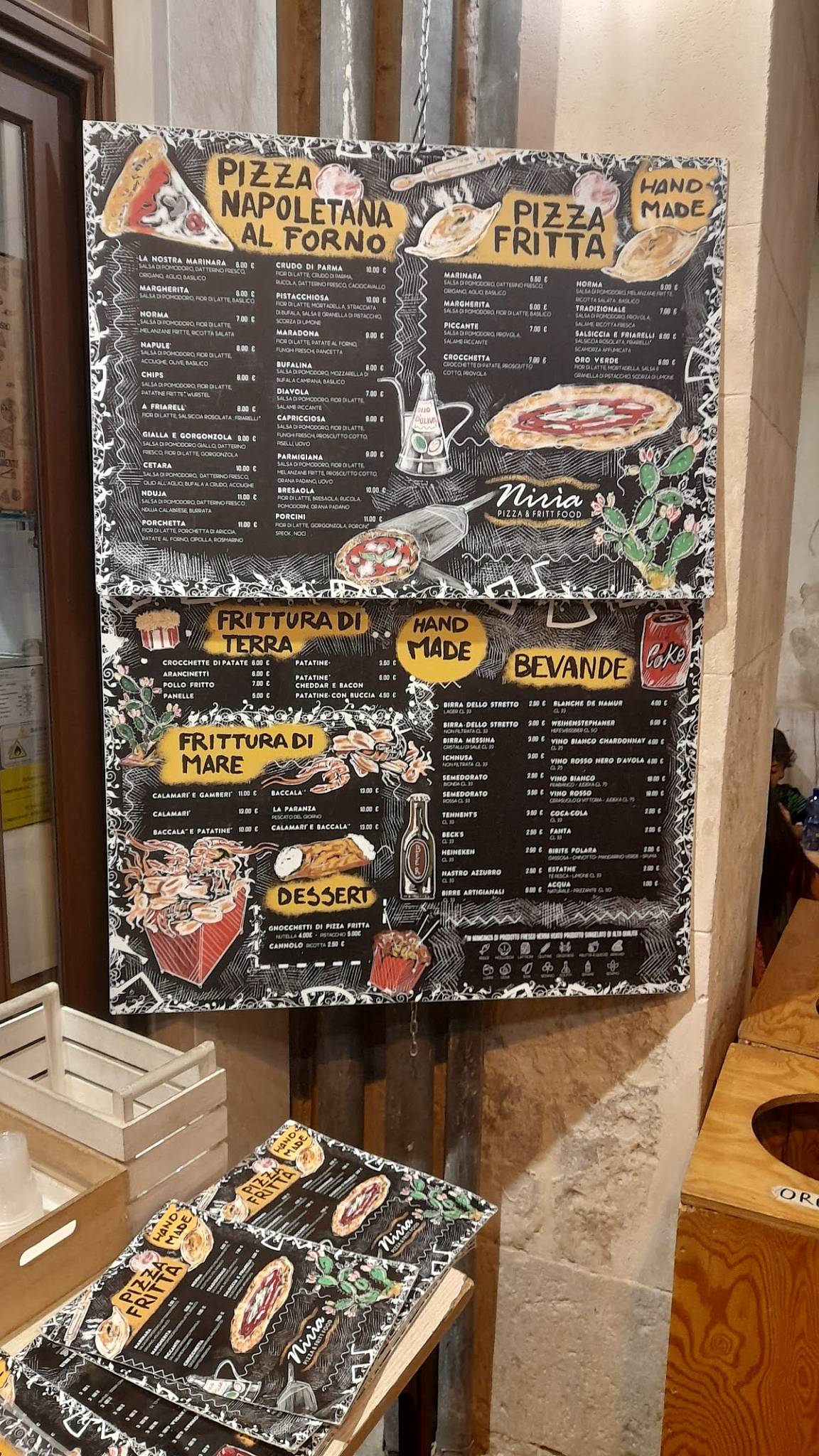 Menu at Niria Fritt Food restaurant, Modica