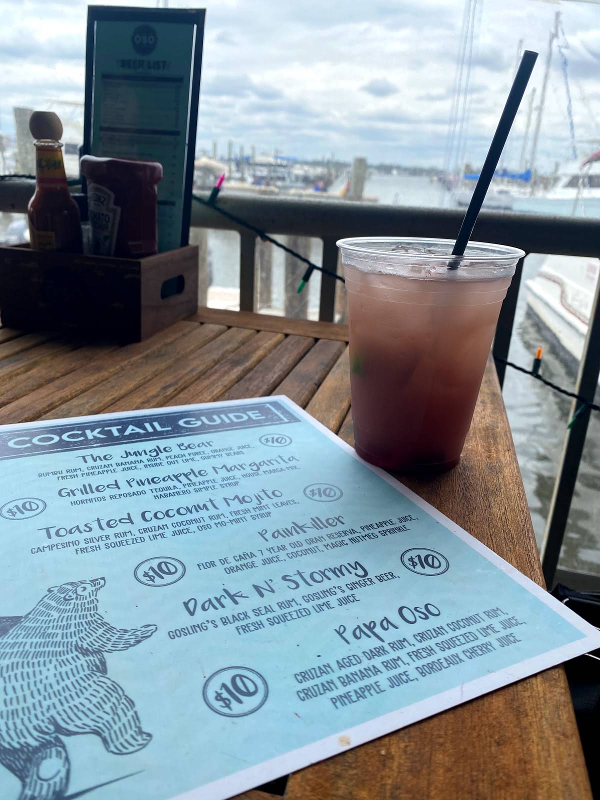 Menu at OSO at Bear Point Harbor - Orange Beach pub & bar, Orange Beach