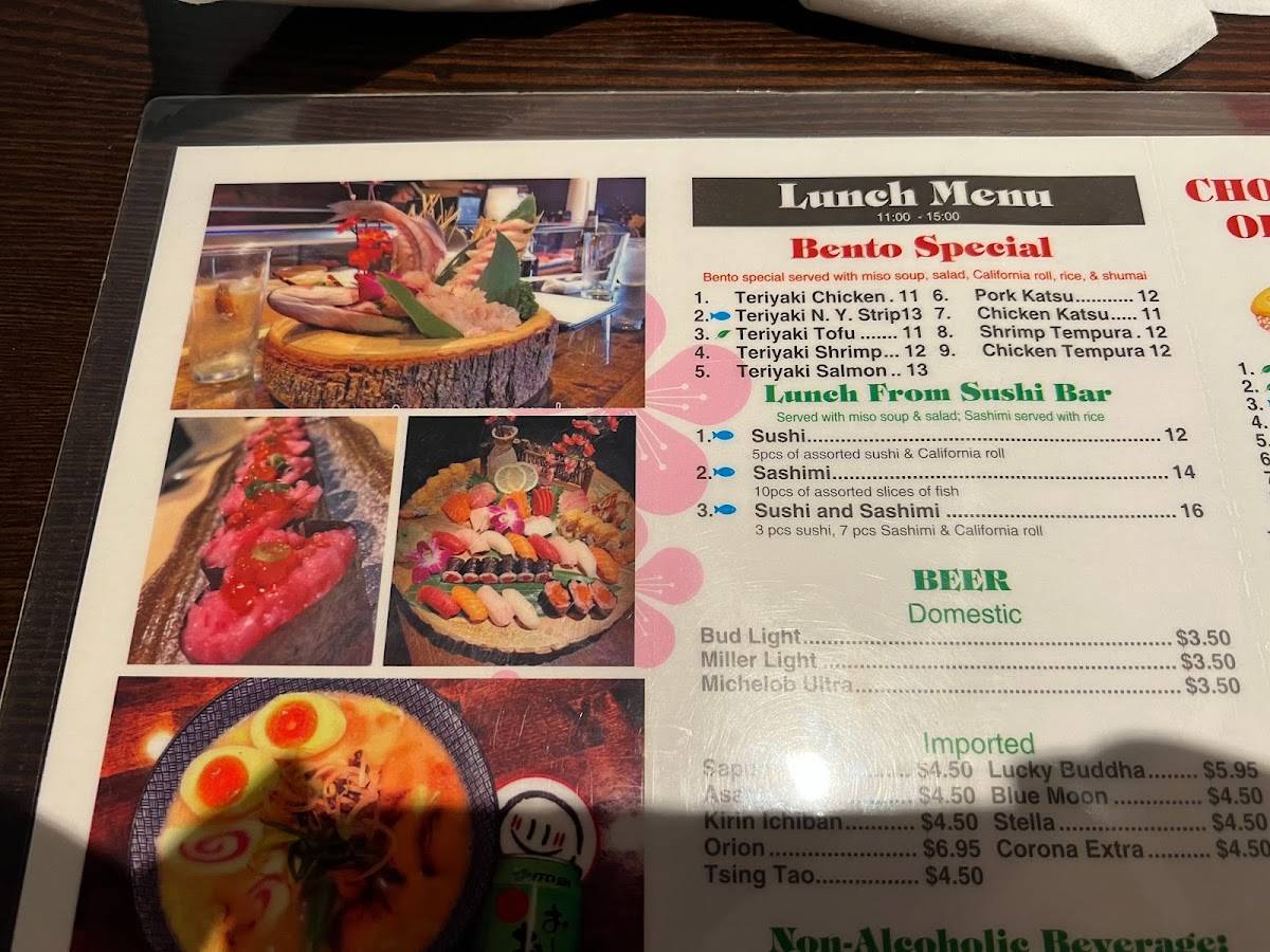 Menu at Oishiya hibachi & sushi restaurant, Murfreesboro