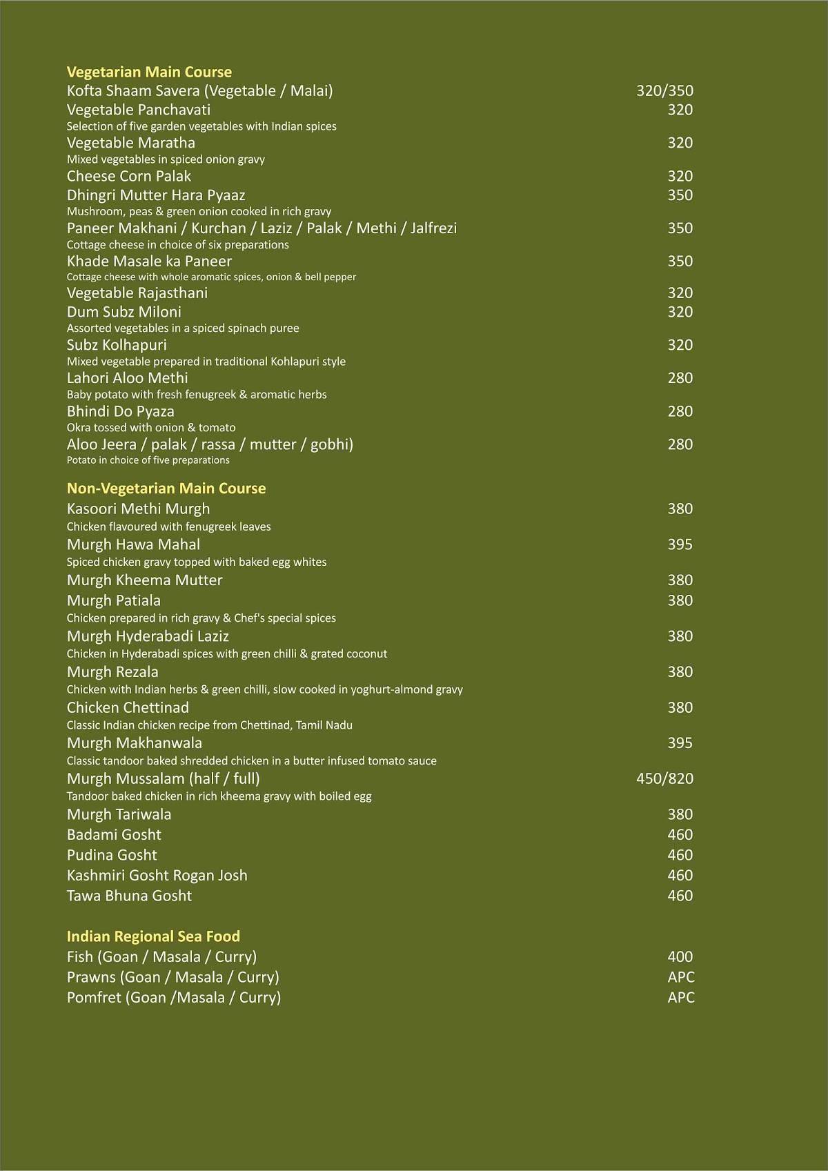 Menu at Olivia - All Day Dining, Thane