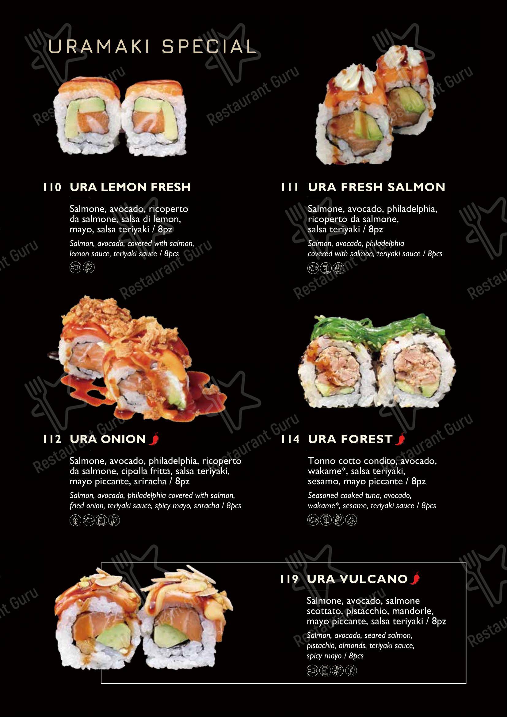 Menu da Ristorante giapponese Akashi, Firenze