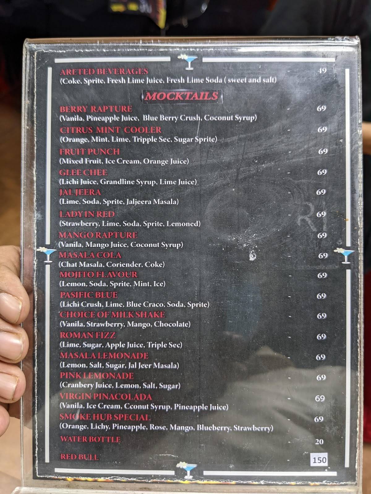 Menu at SMOKE HUB BARBEQUE - VELACHERY, Chennai, OLD NO.56