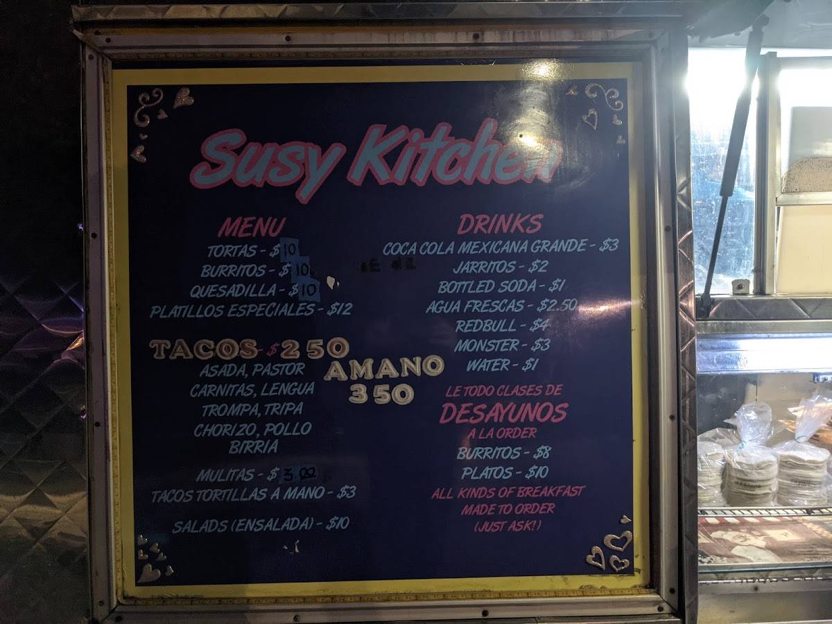 Menu at Susy Kitchen, Authentic Mexican Food restaurant, Atascadero