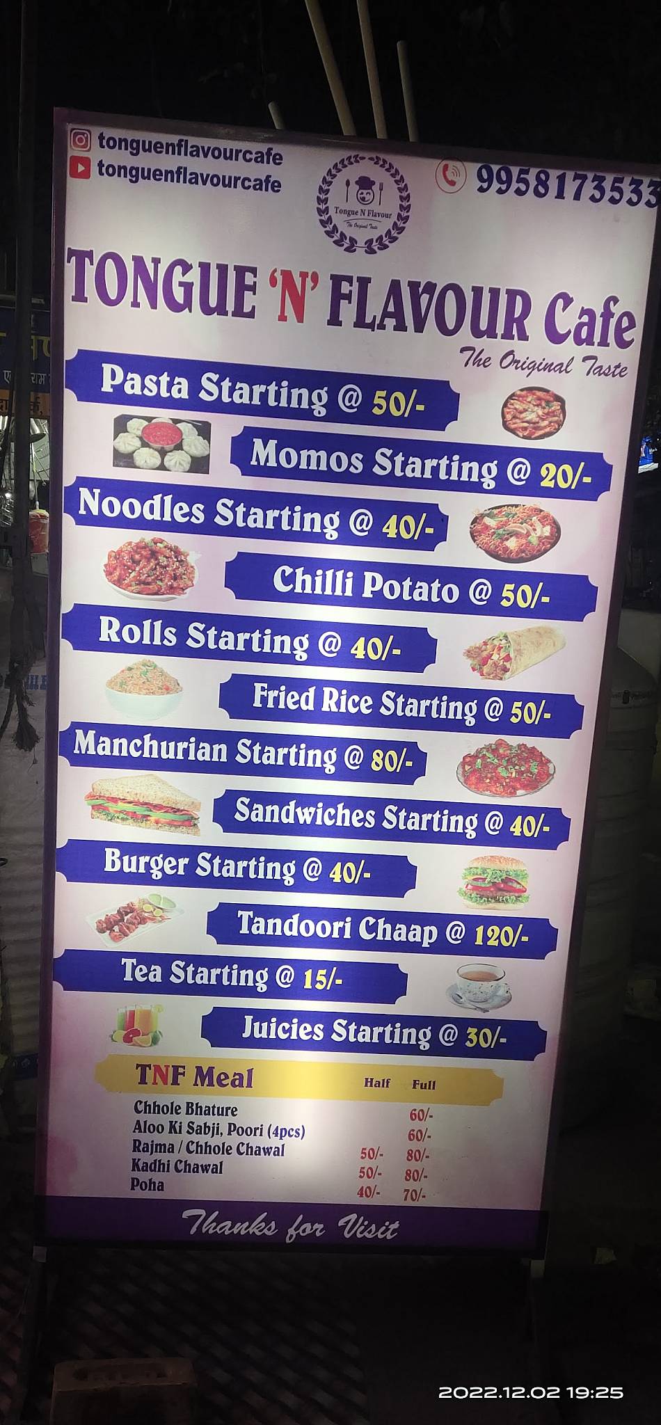 Menu at TONGUE N FLAVOUR CAFE, Gurugram