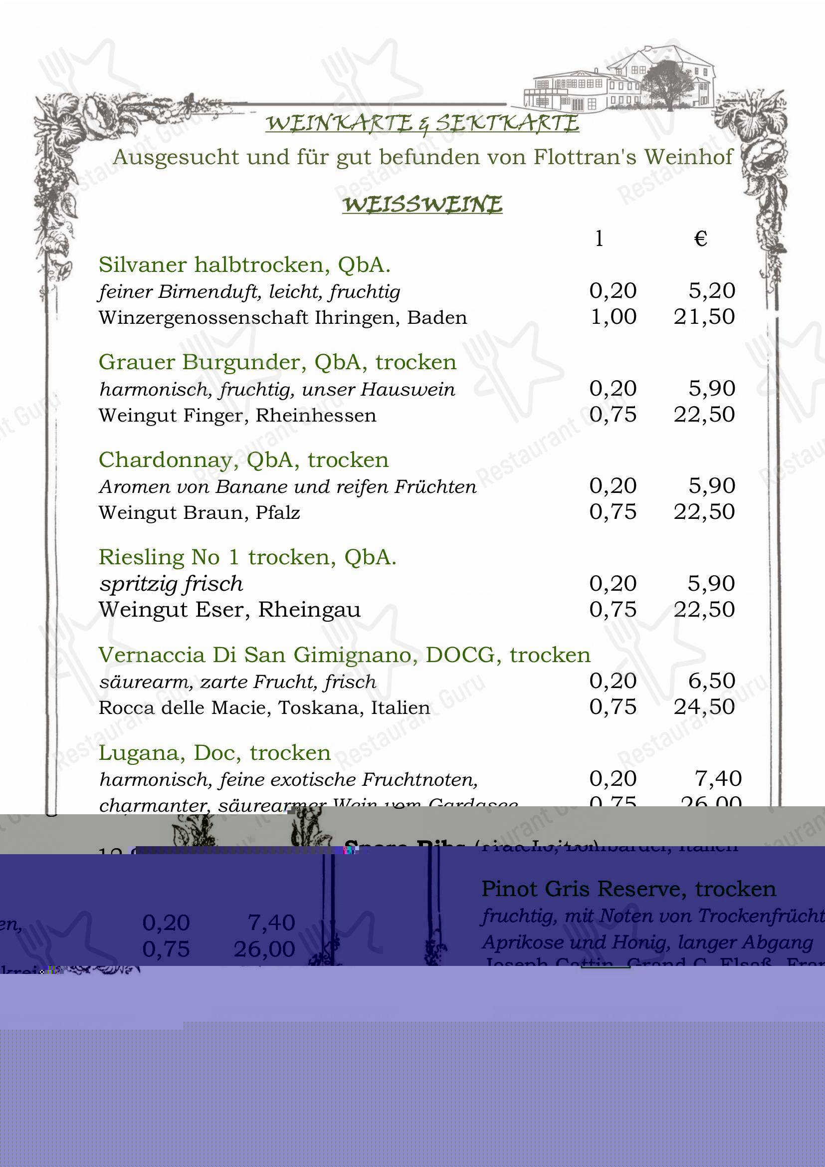 Speisekarte von Taverne Inos restaurant, Güster