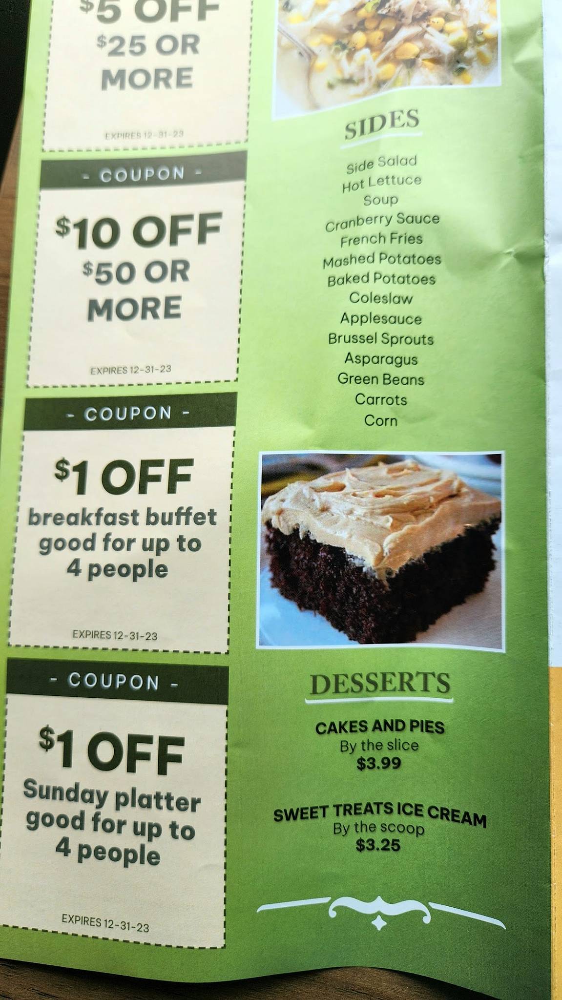 Menu at The Special Place restaurant, Elizabethville