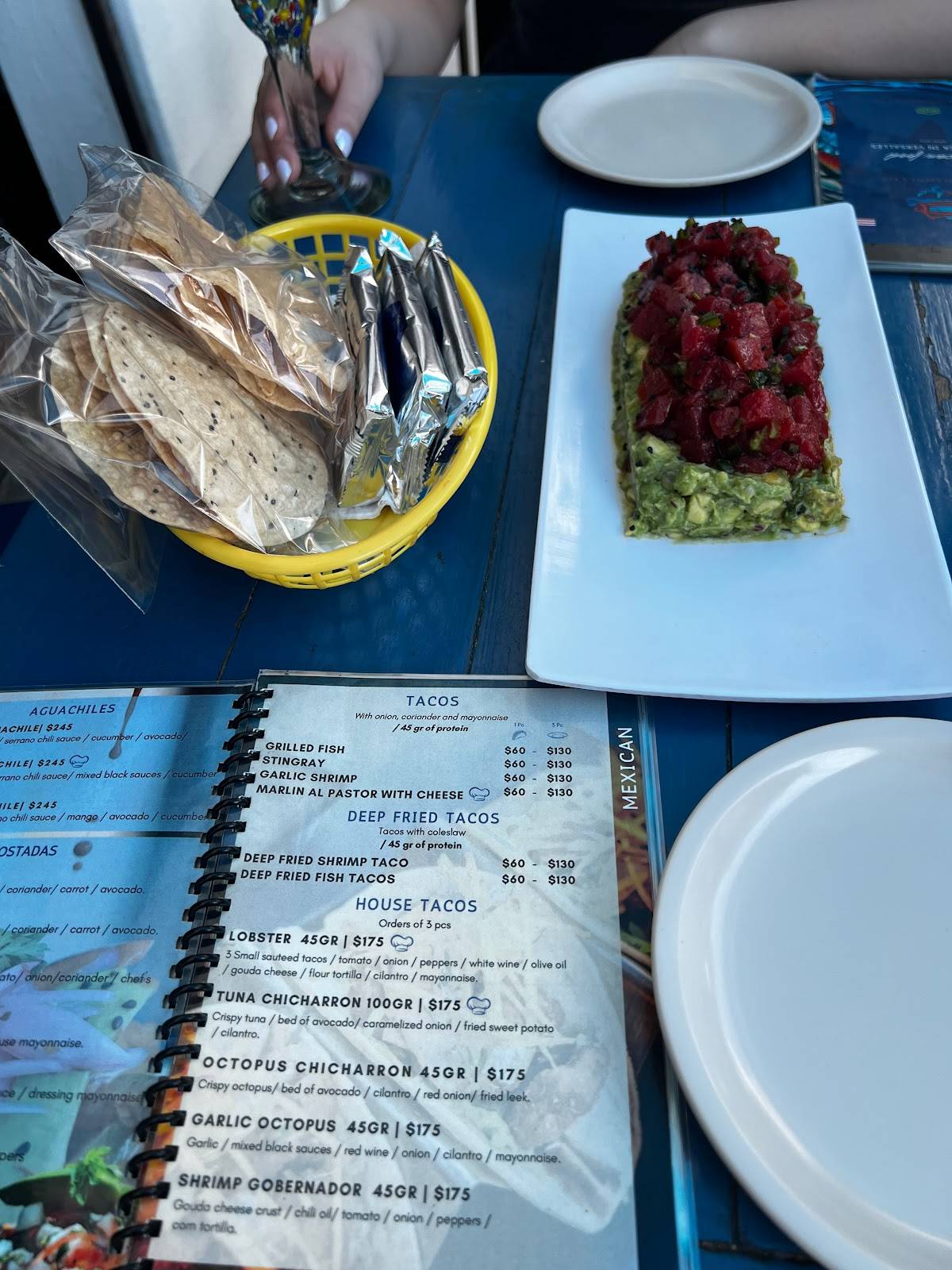 Menu at Tuna Azul Zona Romantica restaurant, Puerto Vallarta