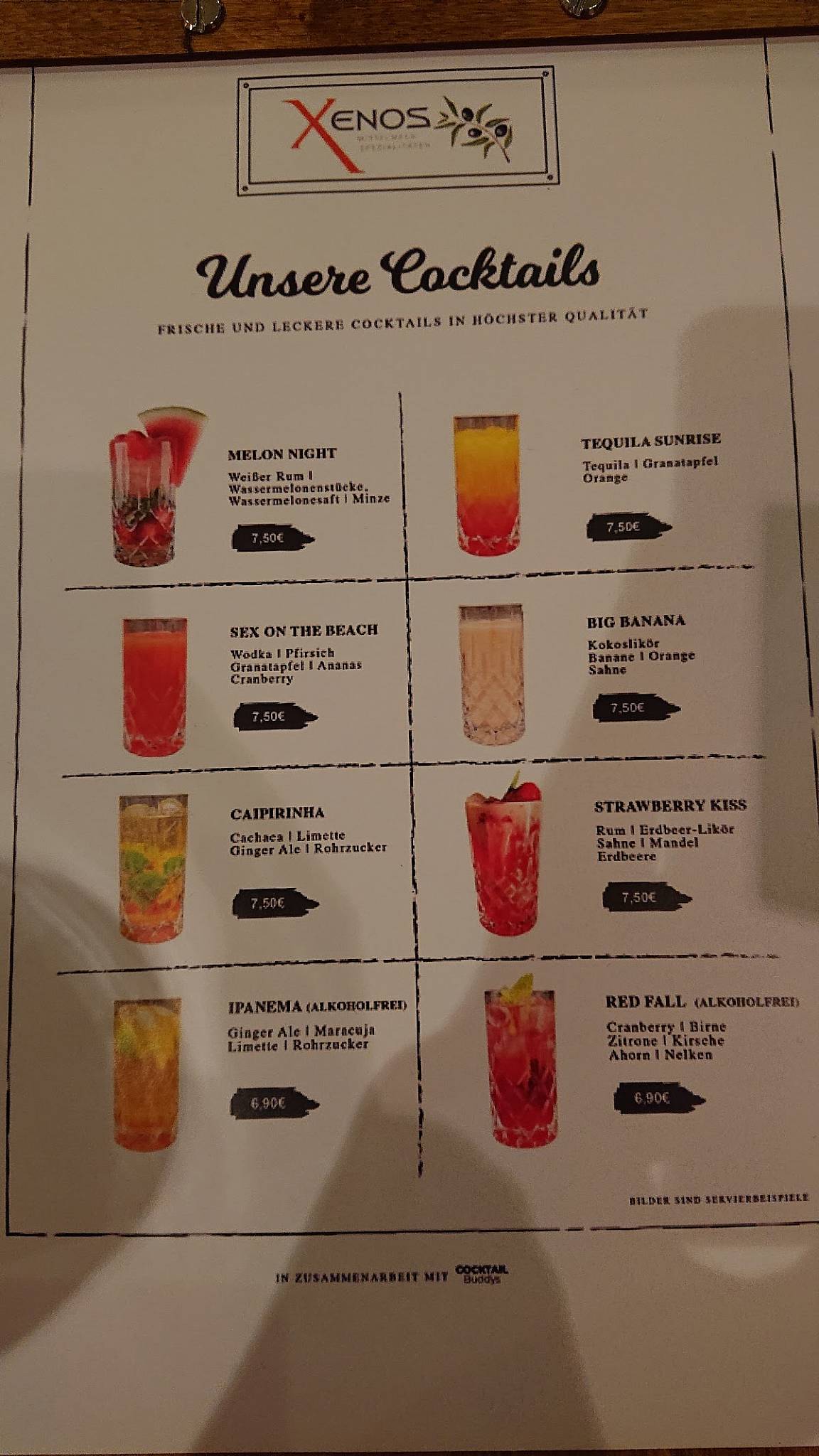 Menu at Restaurant Xenos Burgwedel, Burgwedel, Dr.-Albert-David-Straße 19