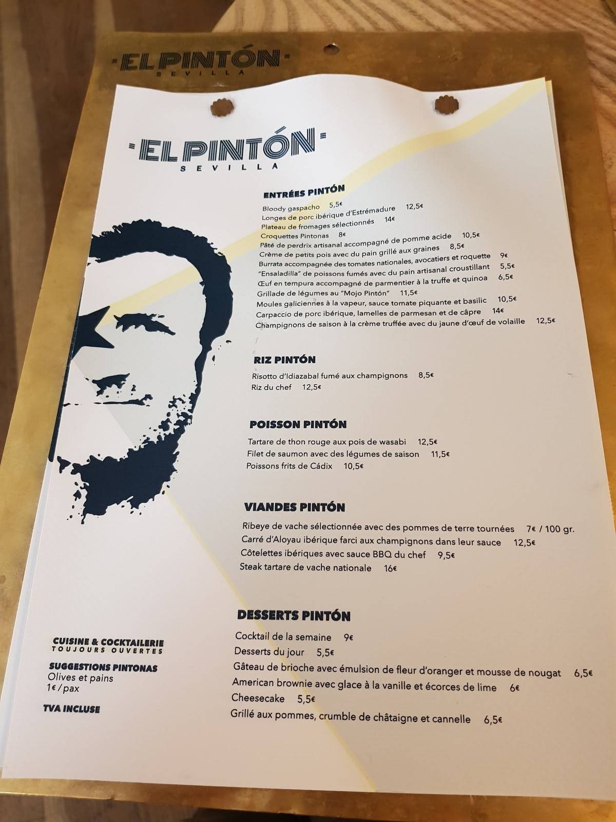 Menu at Restaurante El Pintón, Seville