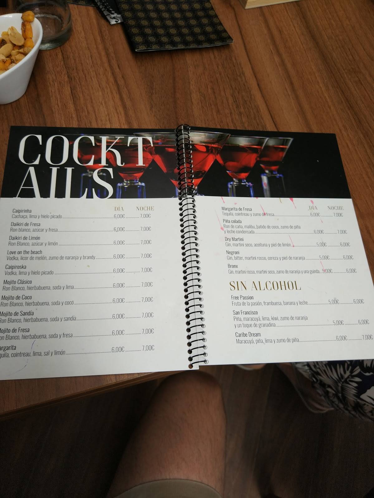 Carta de Restaurante Lua Puerto Rey, Playas de Vera