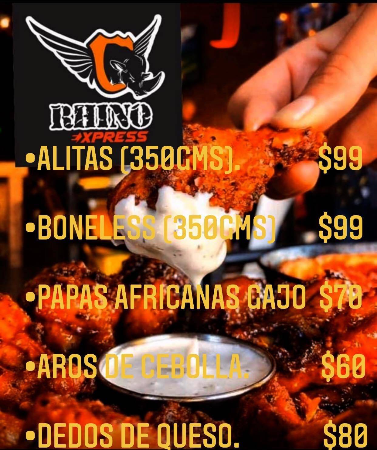 Menu at Rhino Jacarandas pub & bar, Tepic, Av Jacarandas 317