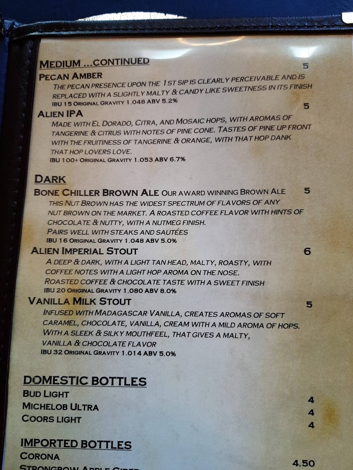 Menu at Rio Grande Grill and Tap Room pub & bar, Ruidoso