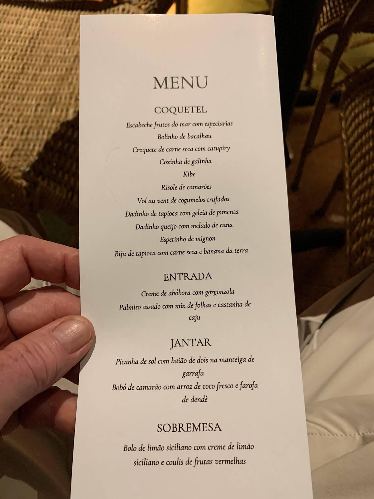 Menu em Cais do Oriente restaurante, Rio de Janeiro, R. Visc. de Itaboraí